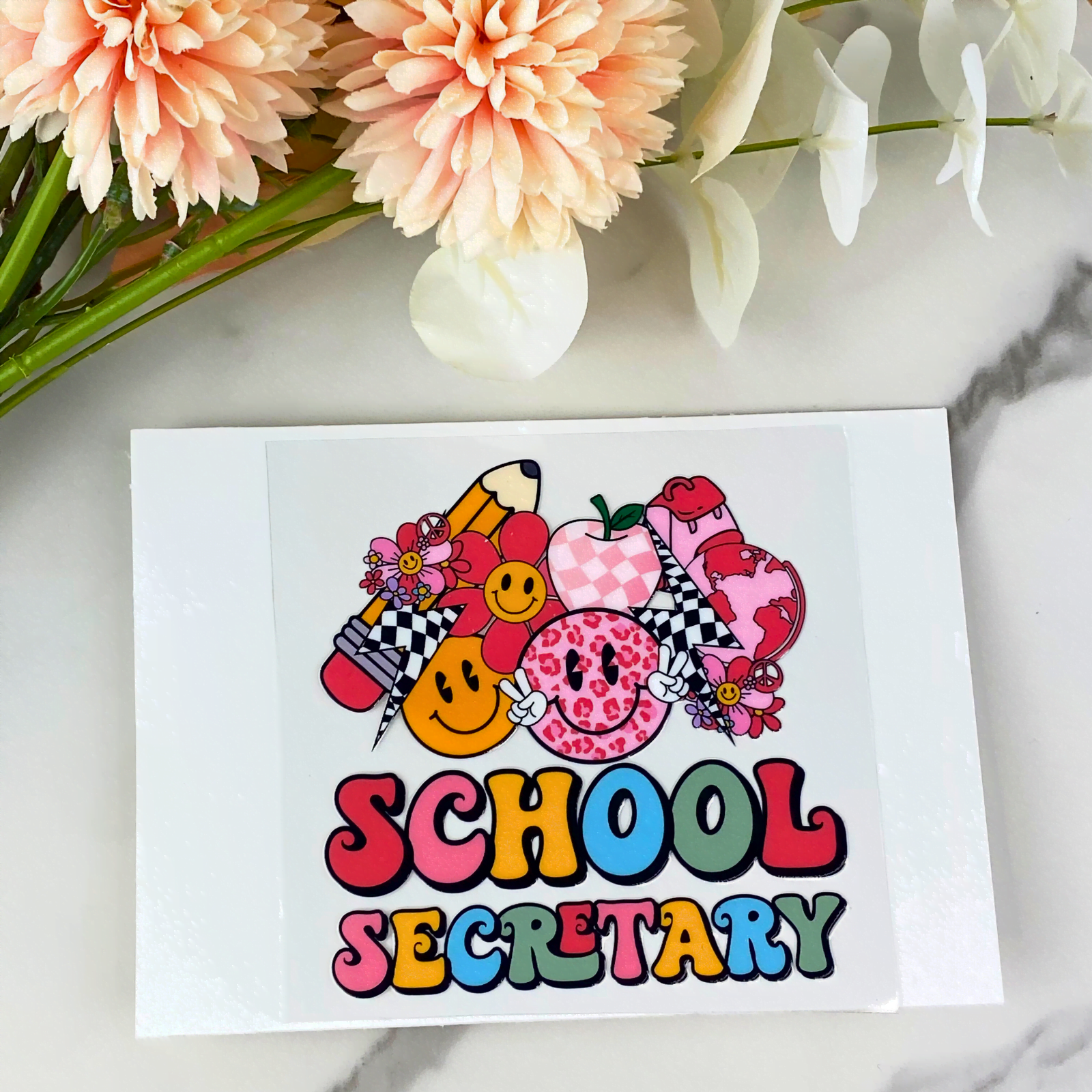 School Secretary | 4" UV DTF Decal - HKS Custom Designs