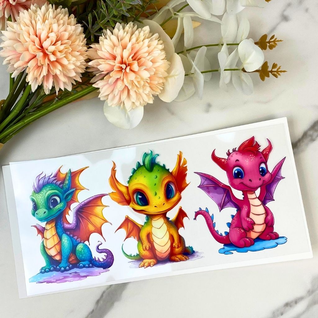 Baby Dragons | 16 Oz UV DTF Wrap - HKS Custom Designs