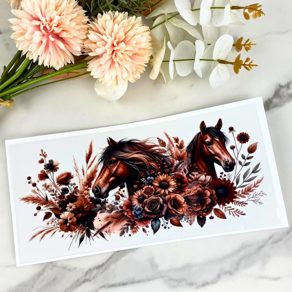 Brown Horse | 16 Oz UV DTF Wrap - HKS Custom Designs