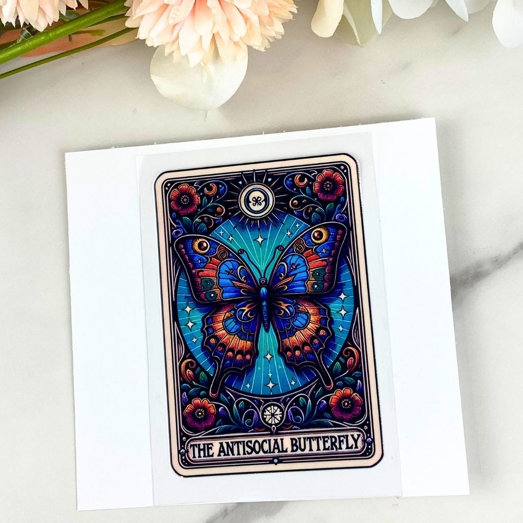 The Antisocial Butterfly | 4" Tarot Decals - HKS Custom Designs