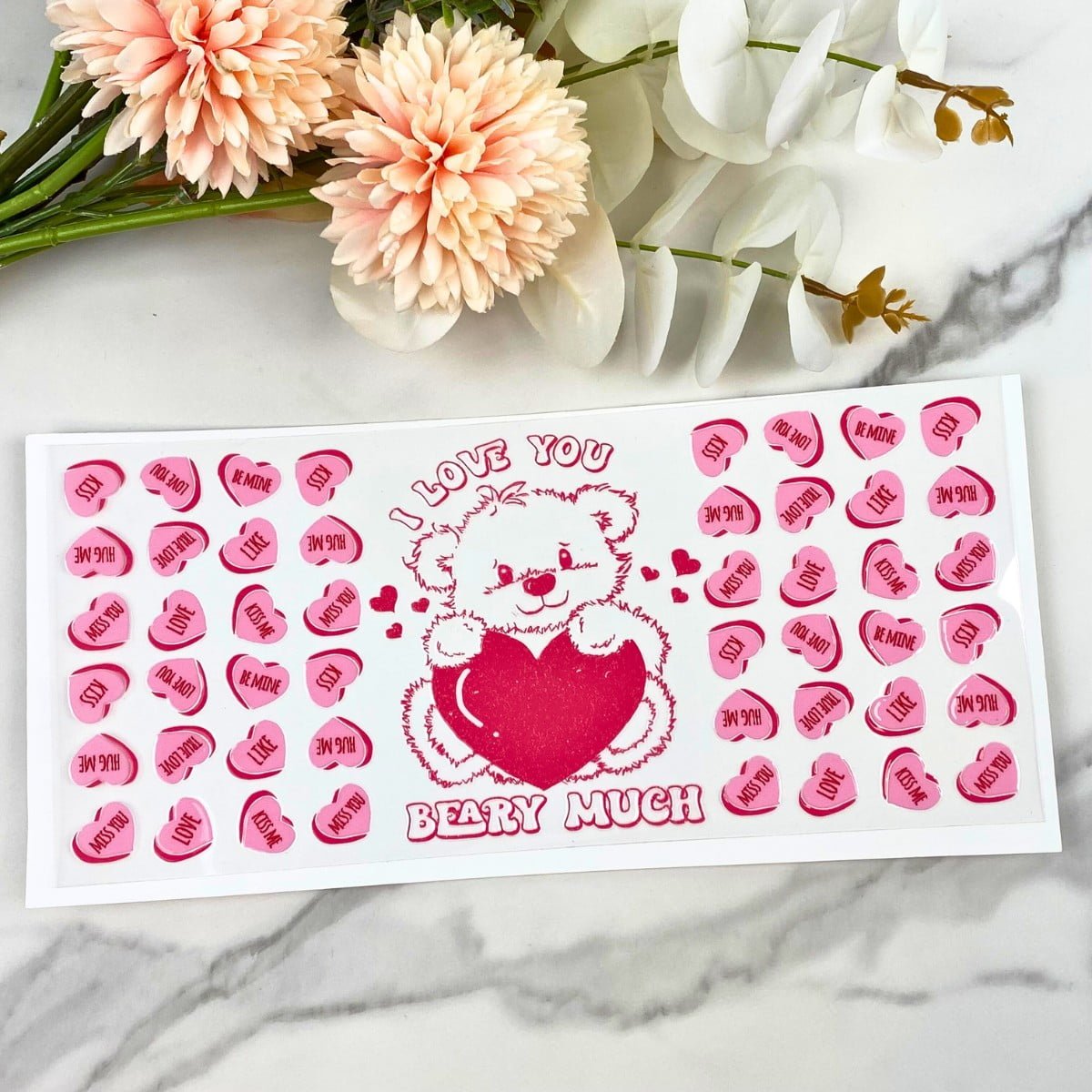 I Love You Beary Much | 16 Oz UV DTF Wrap - HKS Custom Designs