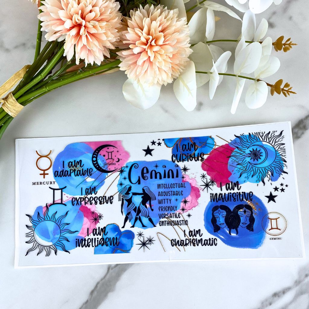 Gemini | Zodiac 16 Oz UV DTF Wrap - HKS Custom Designs