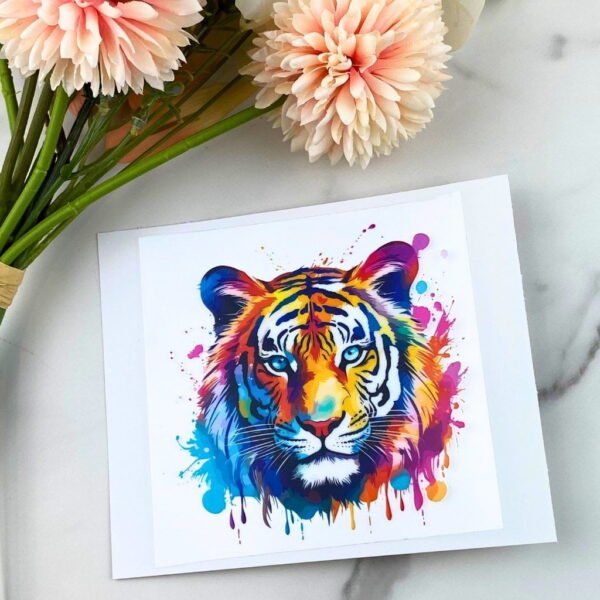Tiger (watercolor) | 4" UV DTF Decal - HKS Custom Designs