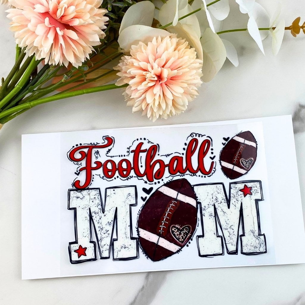 Football Mom | 4″ UV DTF Decal - HKS Custom Designs