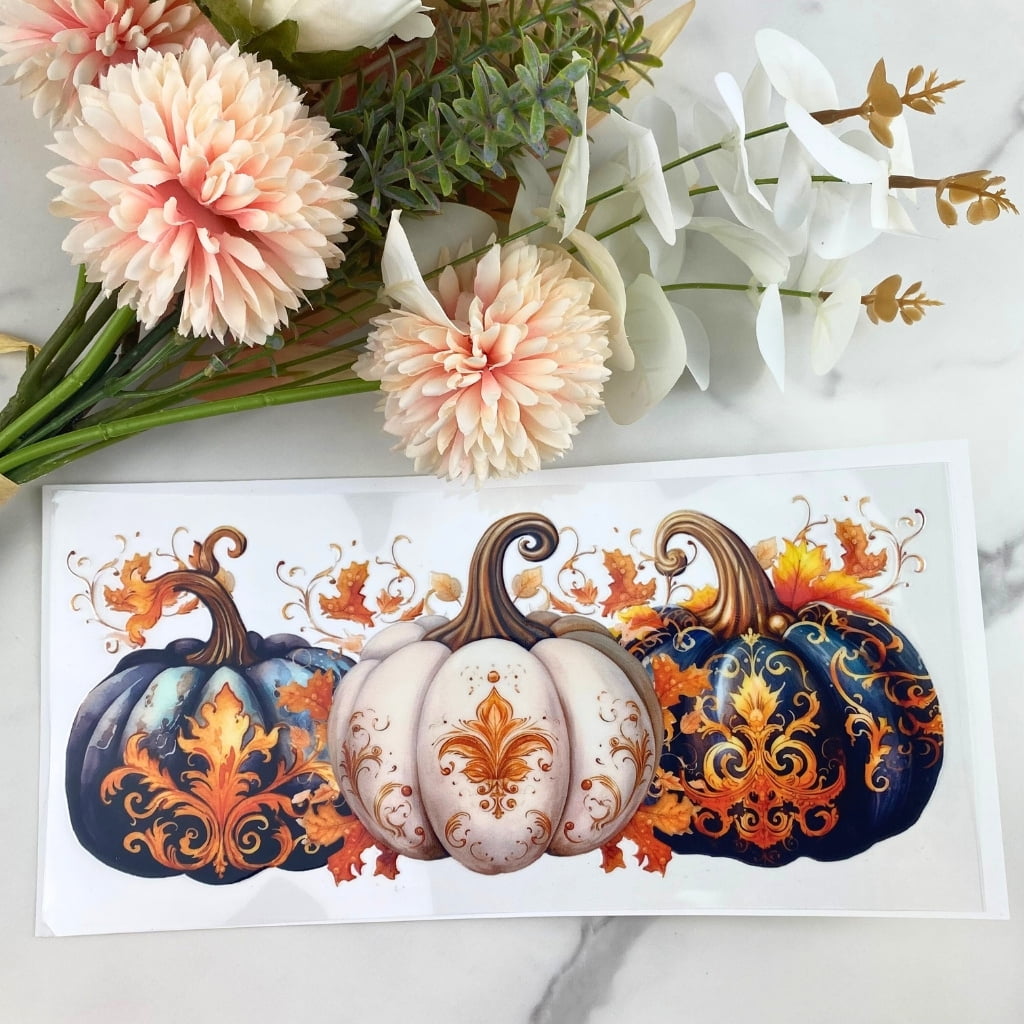 3 Pumpkins | 16 Oz UV DTF Wrap - HKS Custom Designs