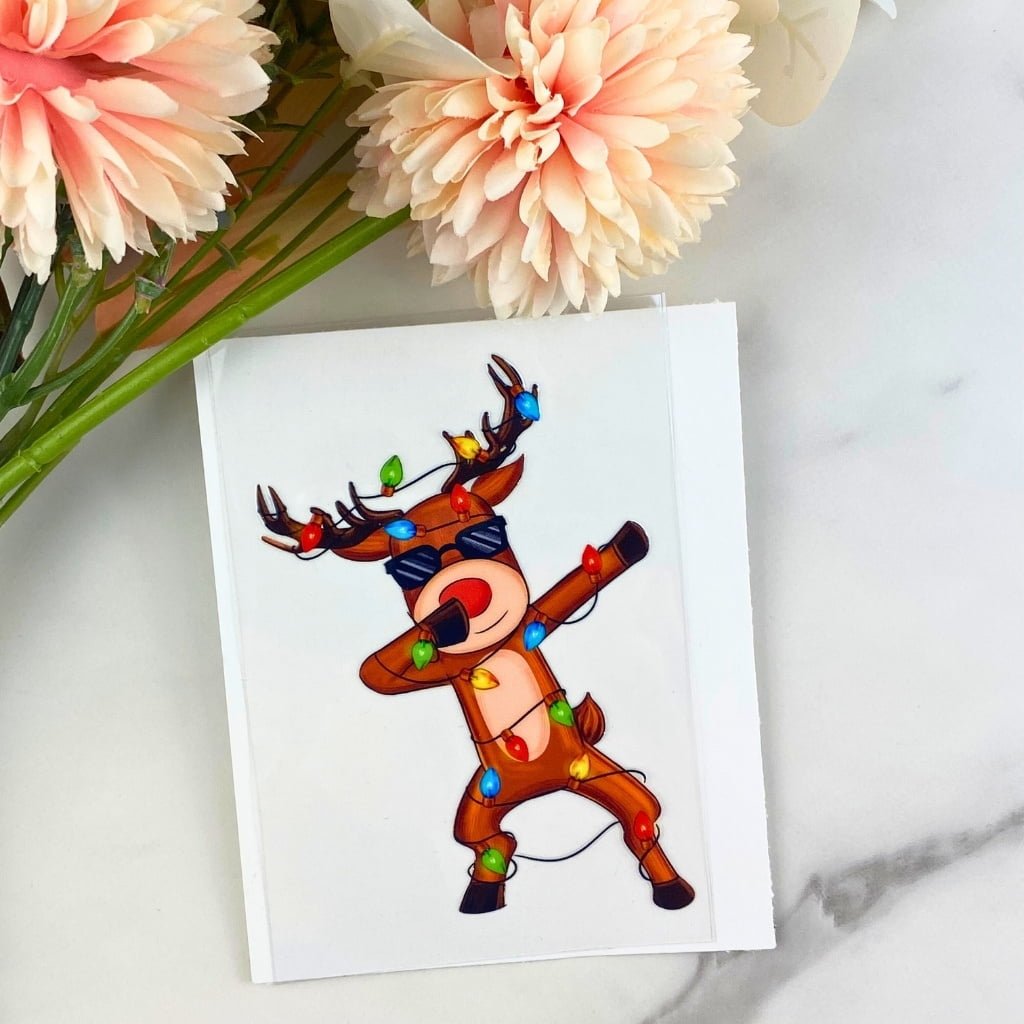 Dancing Reindeer | 4" UV DTF Decal - HKS Custom Designs