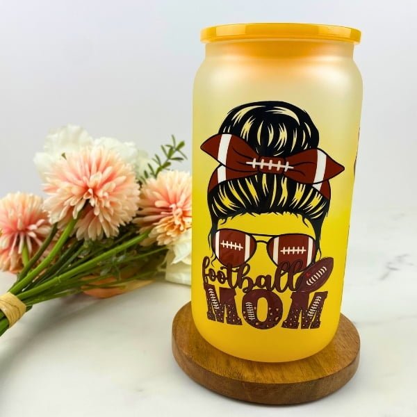 Football Mom2 Glass | Completed Bundle - HKS Custom Designs