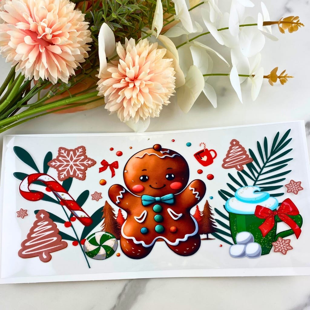 Gingerbread Man3 | 16 Oz UV DTF Wrap - HKS Custom Designs