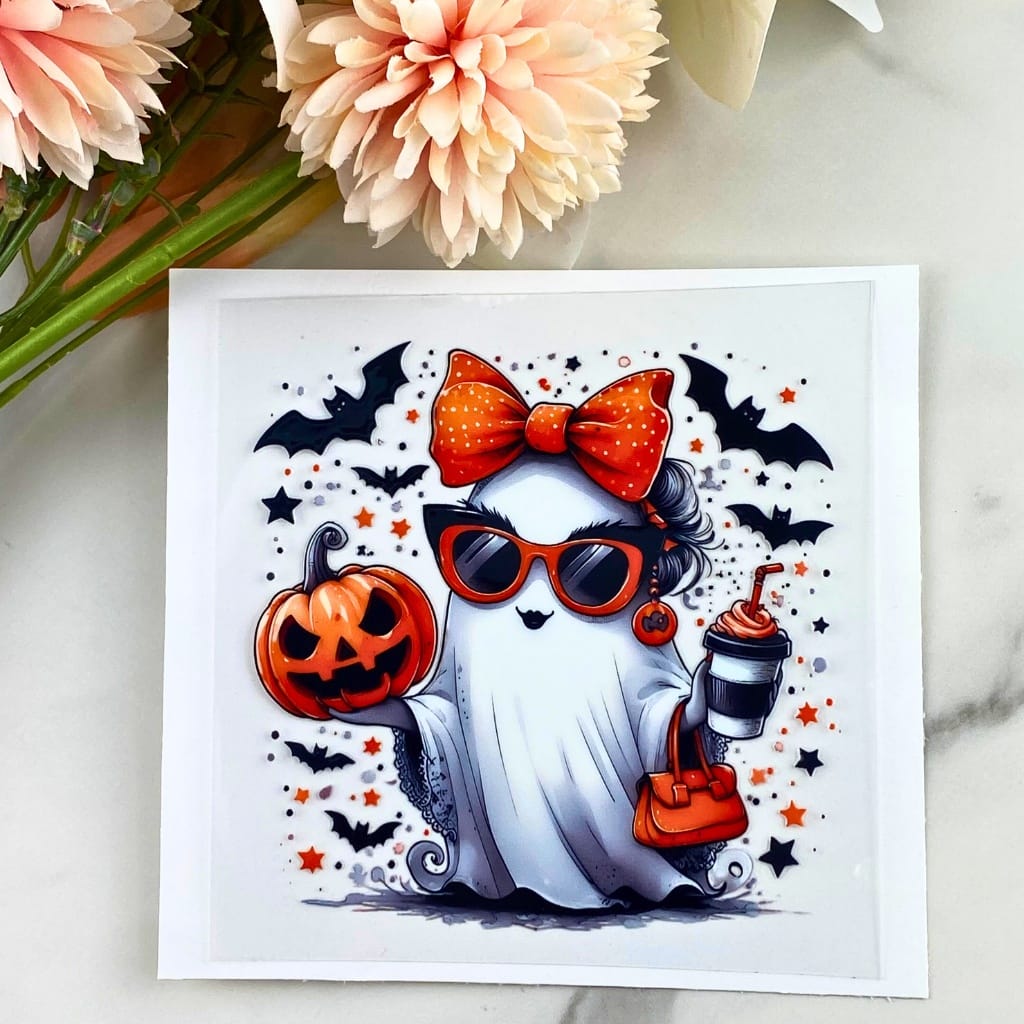 Coffee Ghost | 4" UV DTF Decal - HKS Custom Designs