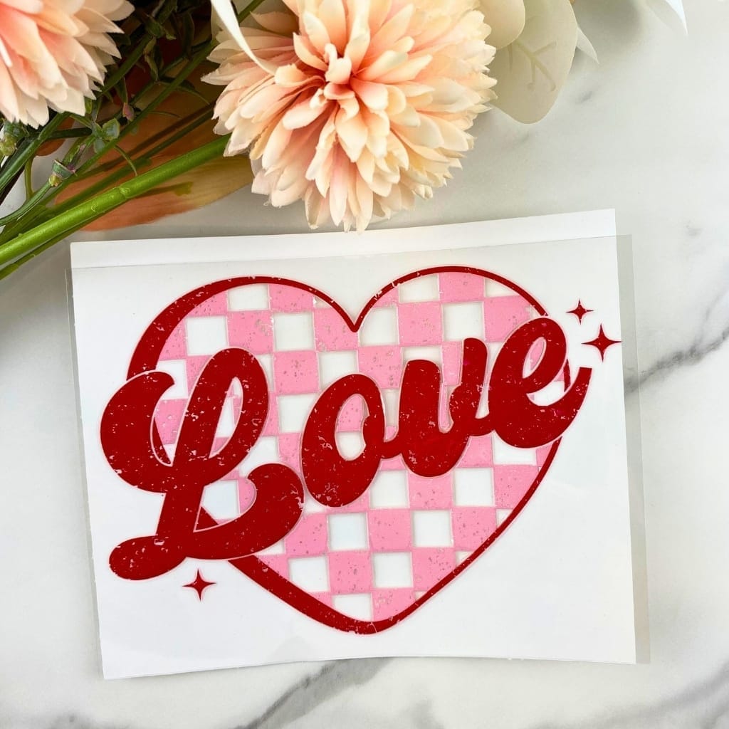 Love Heart | 4" UV DTF Decal - HKS Custom Designs