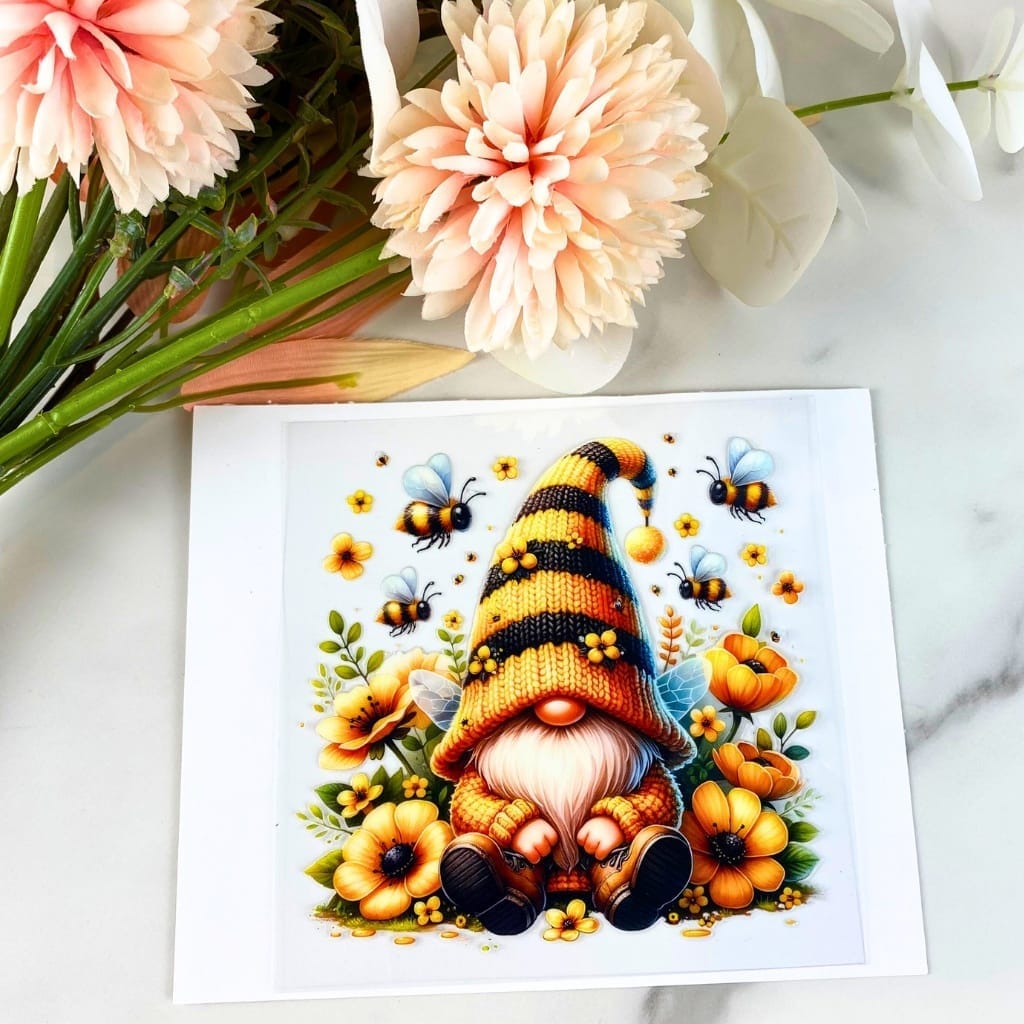 Bee Gnome | 4" UV DTF Decal - HKS Custom Designs