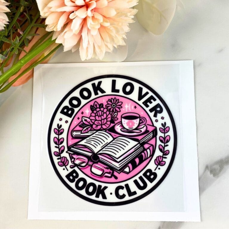 Book Lover Book Club | 4″ UV DTF Decal – HKS Custom Designs