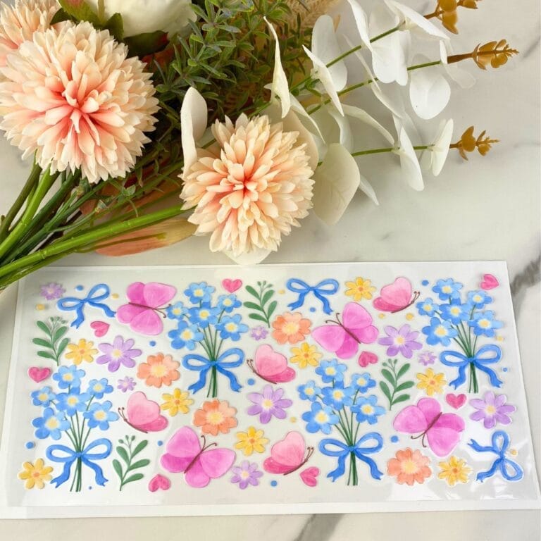 Spring Floral and Bows | 16 oz UV DTF Wrap – HKS Custom Designs